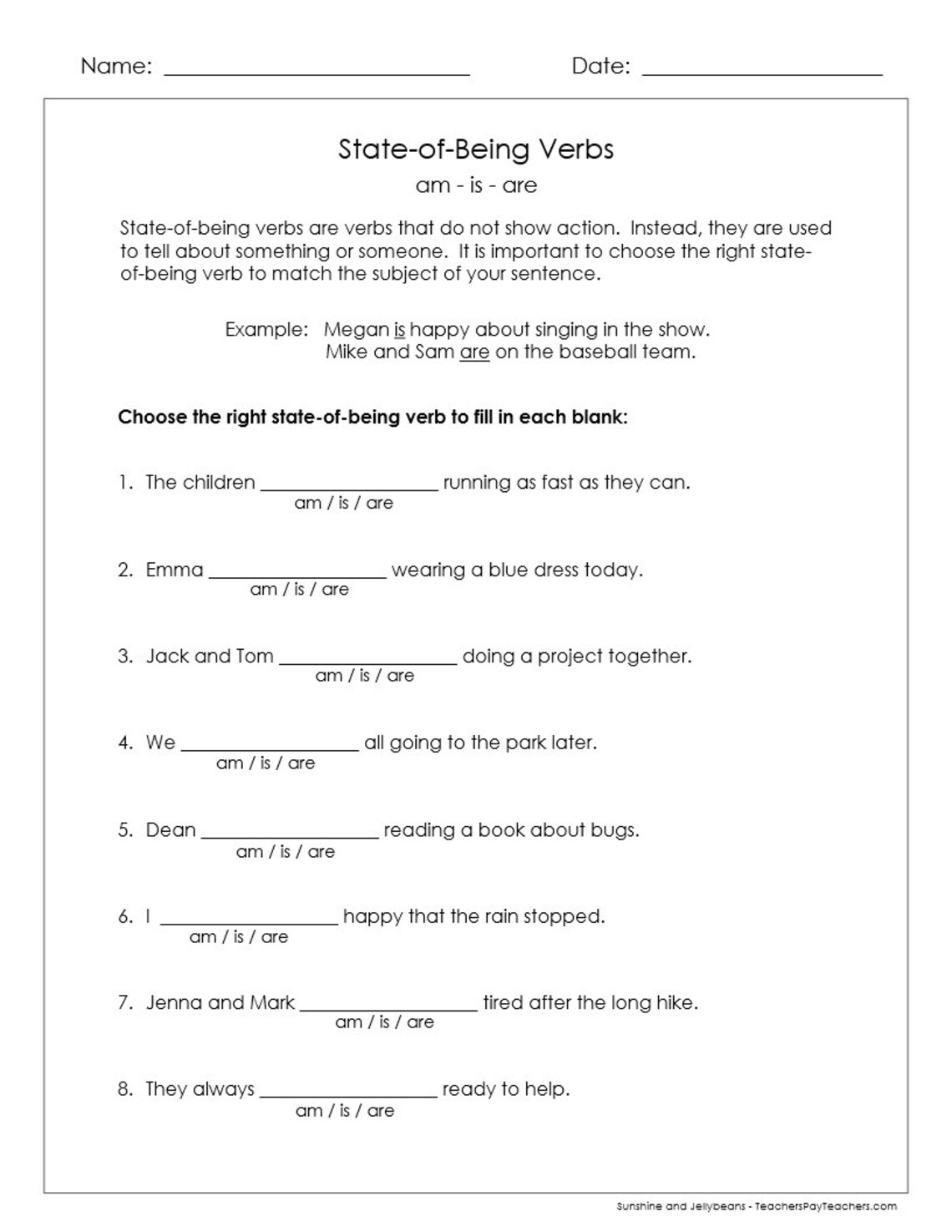 BUNDLE Verbs Recognizing & Using Them Grade 2 16 Worksheets CCSS - Etsy