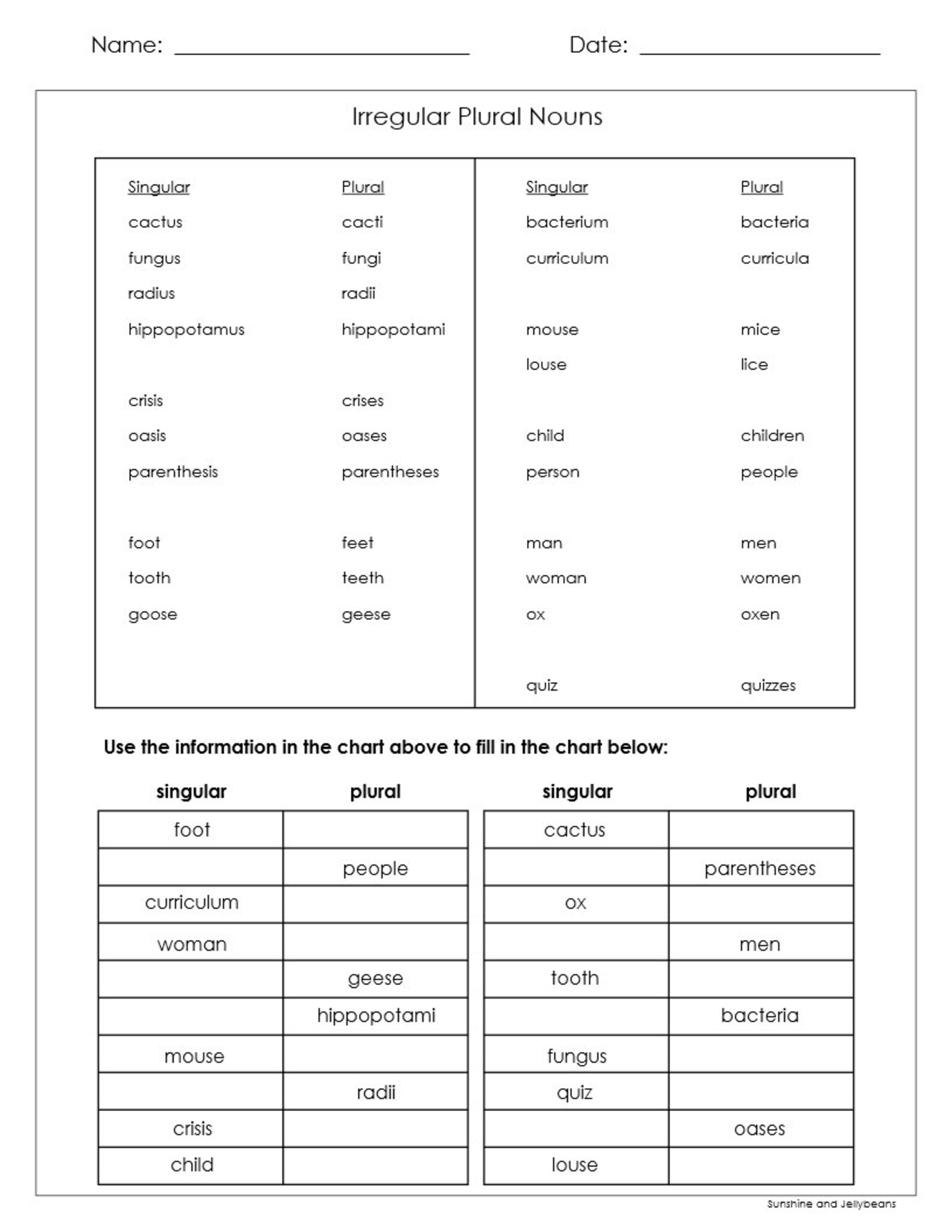 Types of Nouns: Abstract, Concrete, Possessive, Plural, Irregular ...