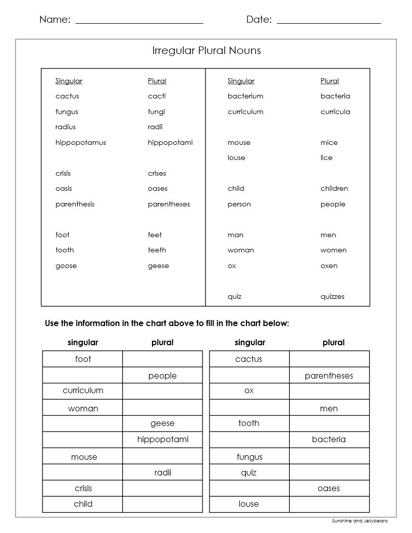 Types of Nouns: Abstract, Concrete, Possessive, Plural, Irregular ...