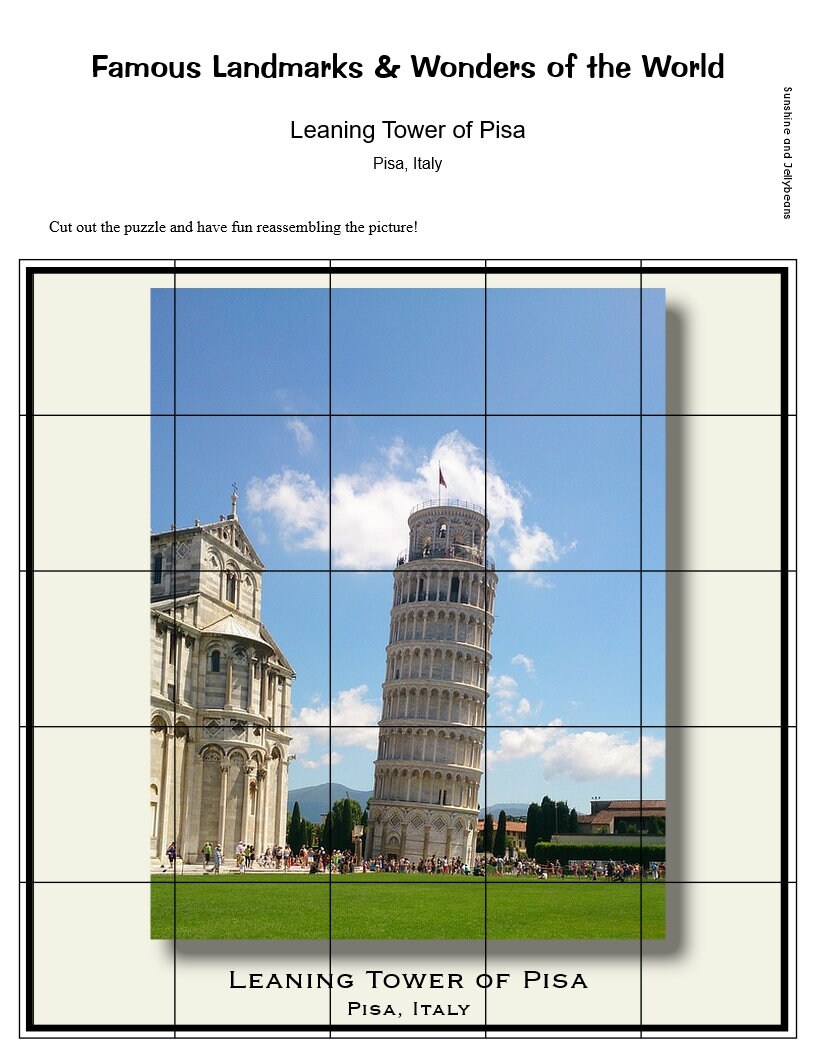 Famous Landmarks and Wonders of the World 25 Photo Jigsaw Puzzles ...