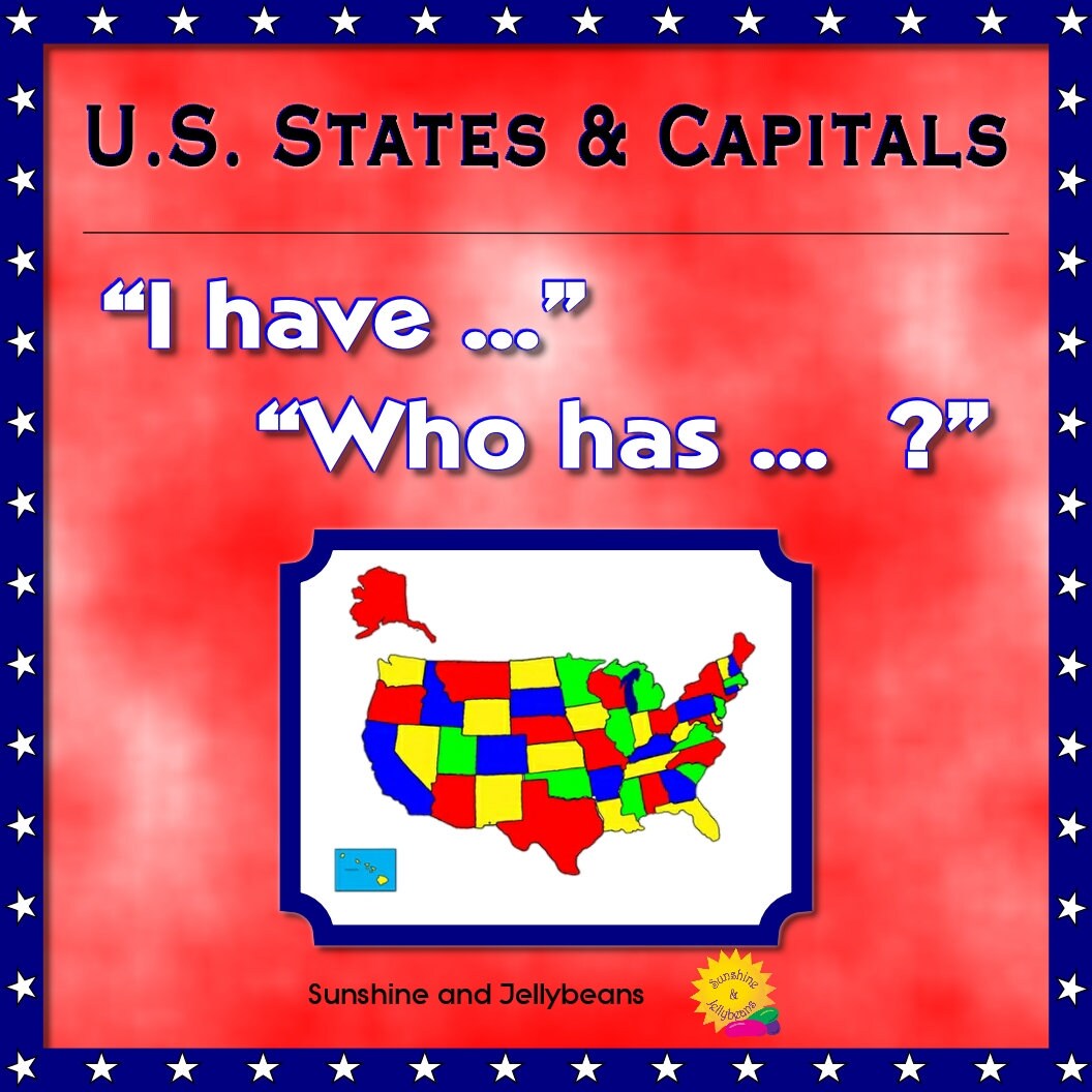 U.S. States and Capitals Bundle - Maps, Worksheets, Flash Cards, Bingo ...