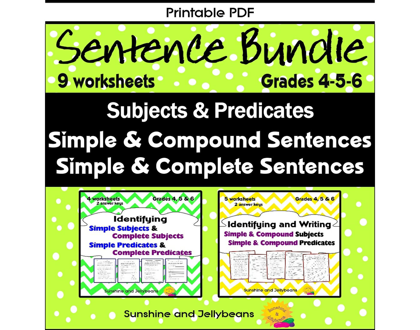 Hoja De Trabajo De Oraciones Simples Y Compuestas De Cuarto Grado