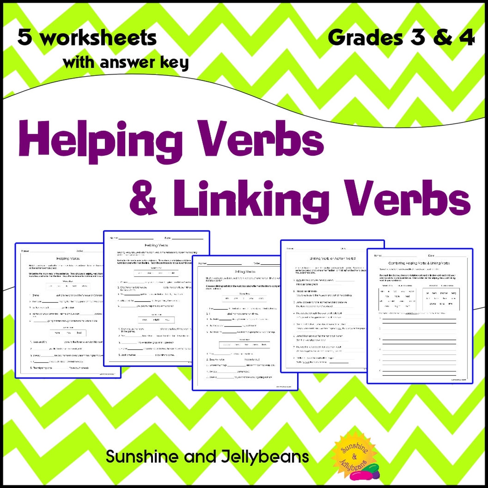 Verbs & Verb Tenses - Grade 3 BUNDLE - 17 Worksheets - Great Practice ...
