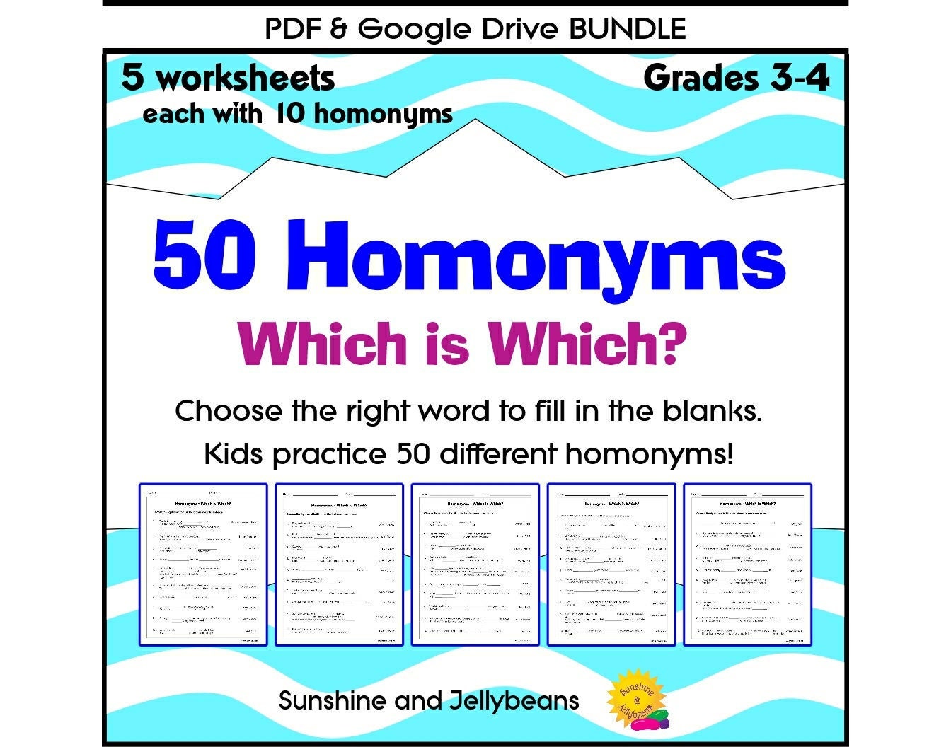 50 Homonyms - Homophones, Sound-alike Words - No-prep Vocabulary ...