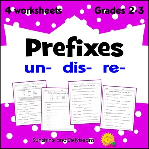 Prefixes Un- Dis- Re- Grammar Vocabulary Writing Skills No-prep ...
