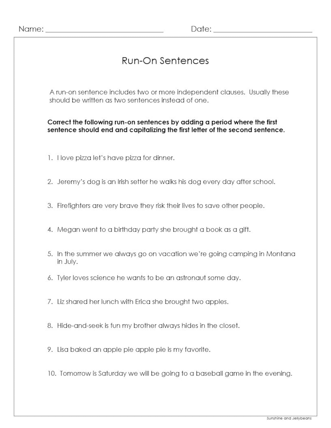 Sentences, Sentence Fragments and Run-ons - Writing Skills, Editing ...