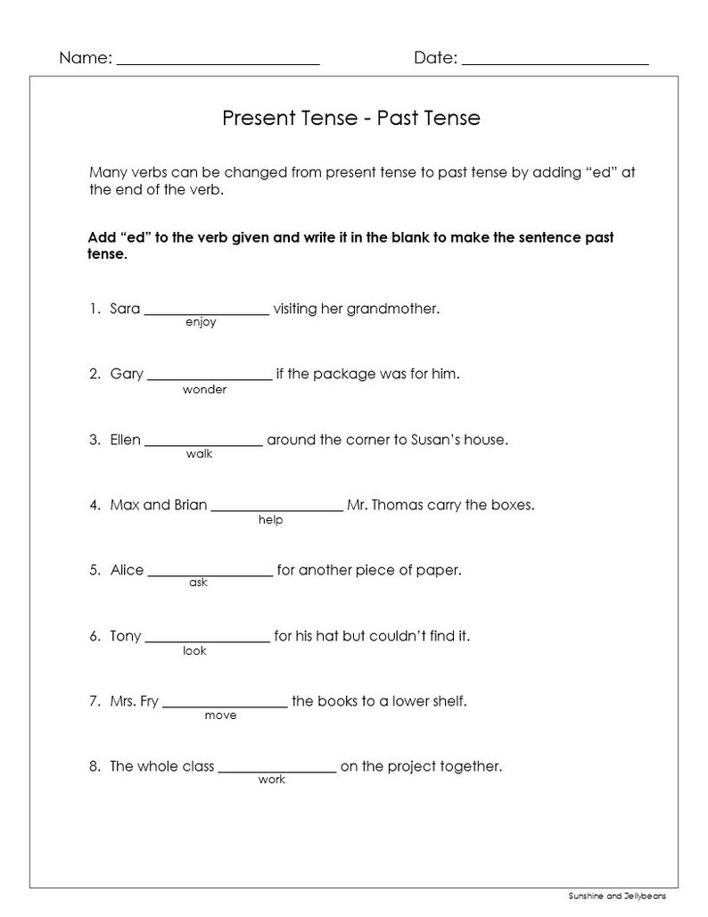 Verbs BUNDLE Grade 1 Action State-of-being Tenses - Etsy