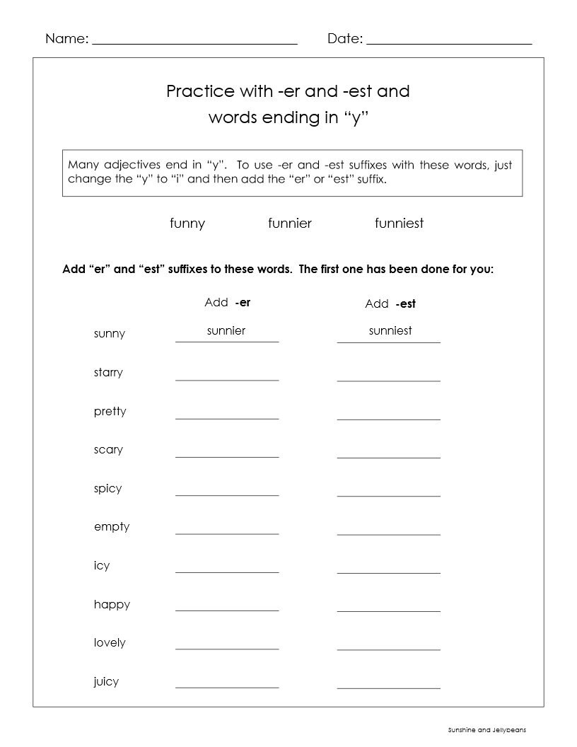 Comparative and Superlative BUNDLE : -er, -est, More, Most - Grades 3-4 ...