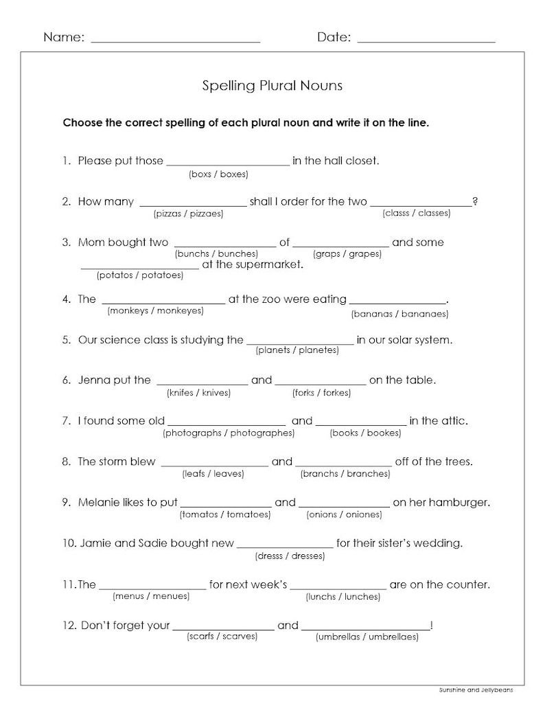 Types of Nouns: Abstract, Concrete, Possessive, Plural, Irregular ...