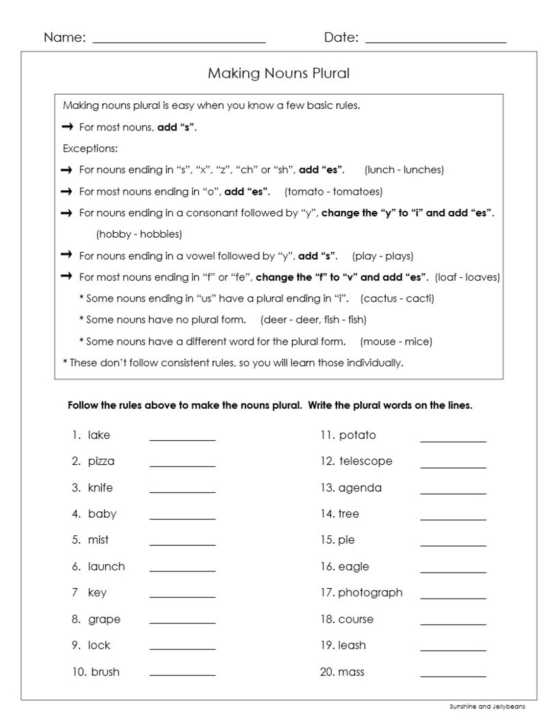 Types of Nouns: Abstract, Concrete, Possessive, Plural, Irregular ...