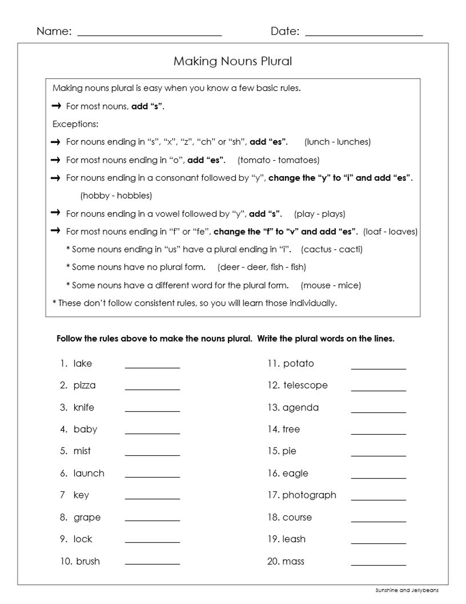 Types of Nouns: Abstract, Concrete, Possessive, Plural, Irregular ...