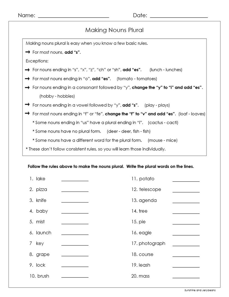 Types of Nouns: Abstract, Concrete, Possessive, Plural, Irregular ...