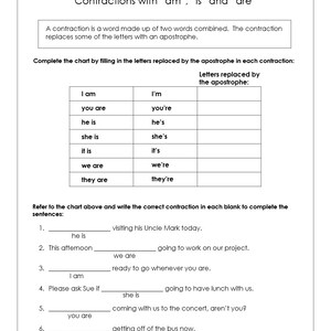 66 Contractions! - 31 Worksheet Pages - Scaffolded - Grades 3-4-5 ...