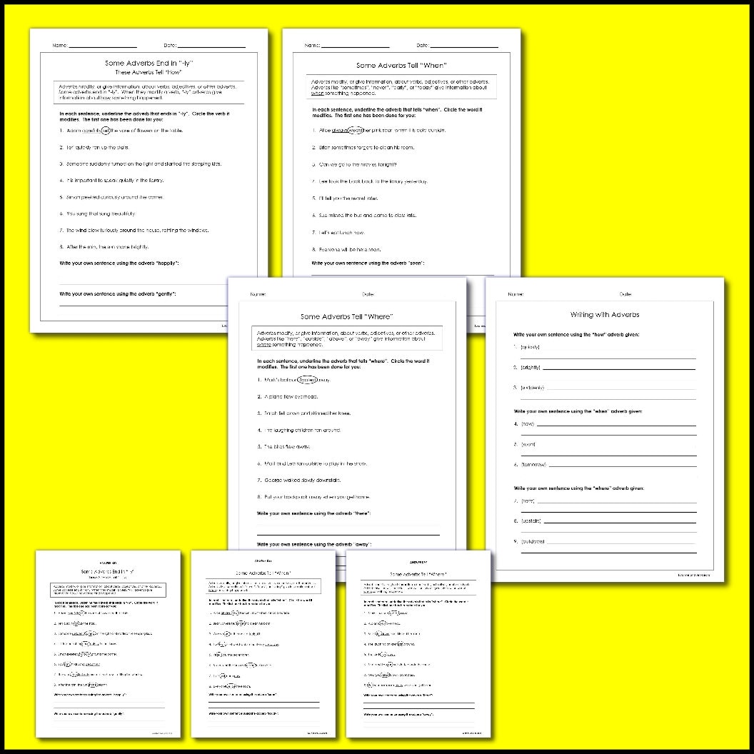Adverbs Practice - Recognizing and Writing With Adverbs - Grades 2-3 ...