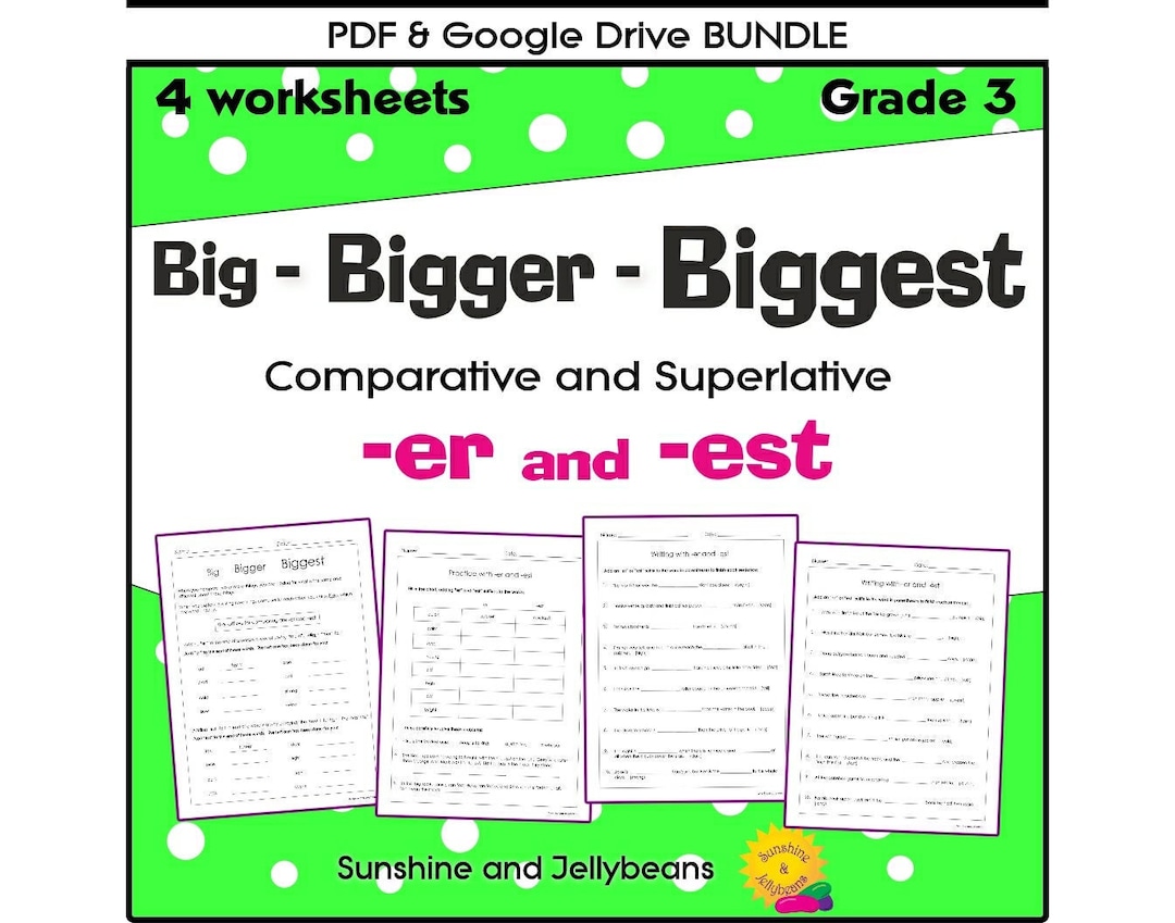 Big-bigger-biggest -er -est Suffixes - Comparative and Superlative ...