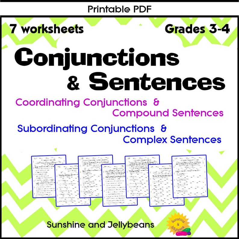 Grade 3 Sentence BUNDLE Types of Sentences / Conjunctions / Fragments ...