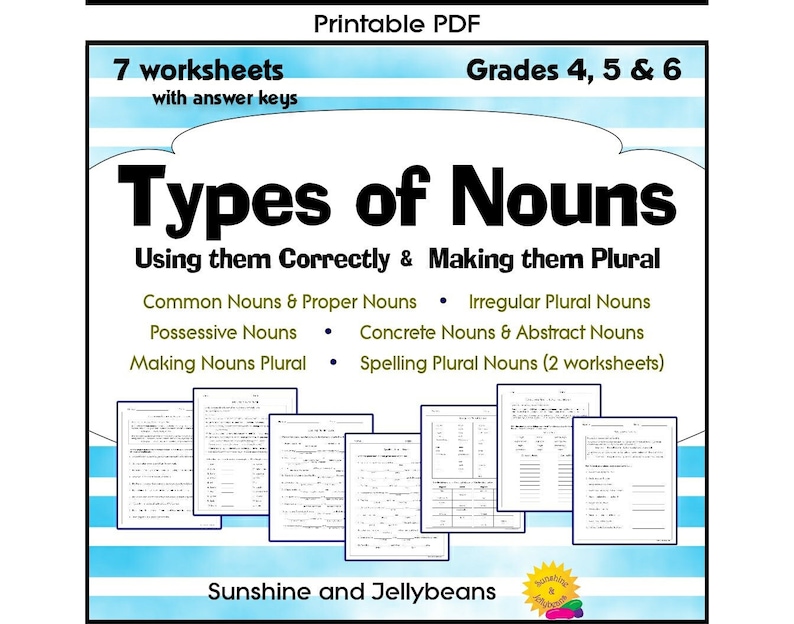 Types of Nouns: Abstract, Concrete, Possessive, Plural, Irregular ...