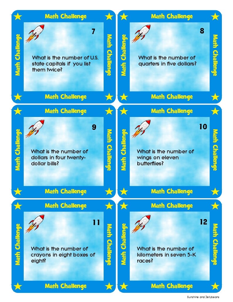 30 Task Cards - Math Logic & Critical Thinking Skills - Challenge ...