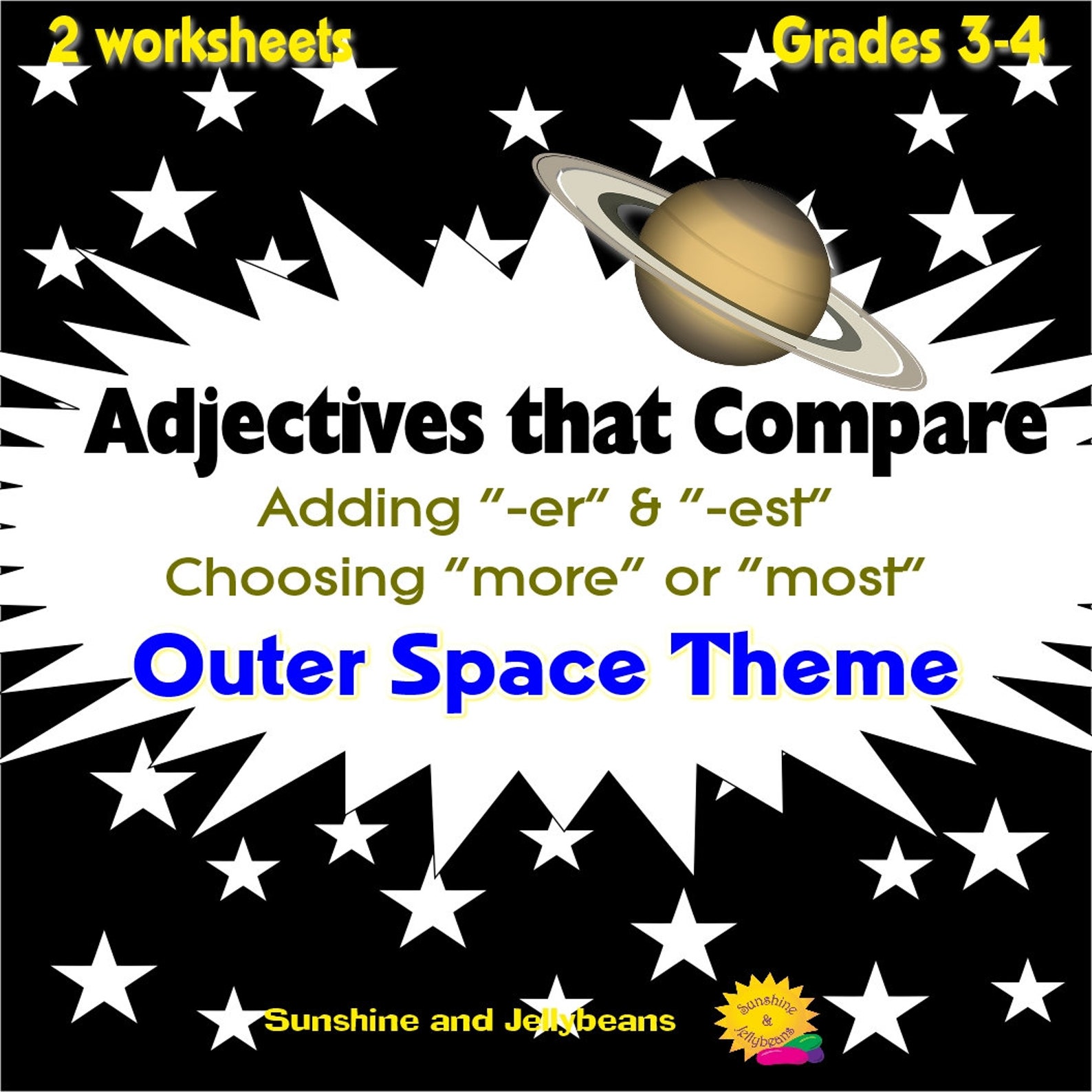 Comparative and Superlative Adjectives - "er" "est" Suffixes, "more ...