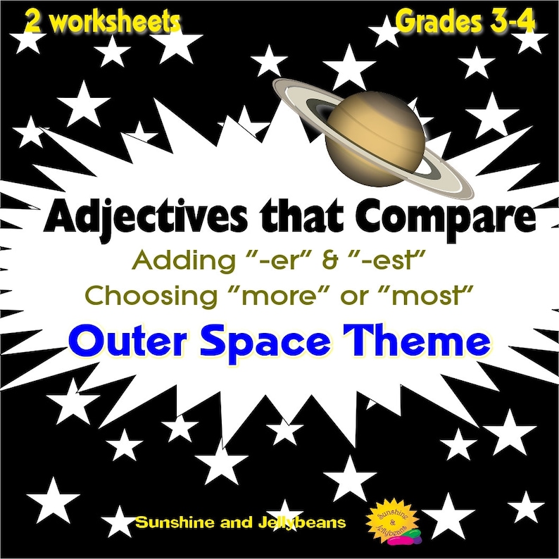 Comparative and Superlative Adjectives - "er" "est" Suffixes, "more ...