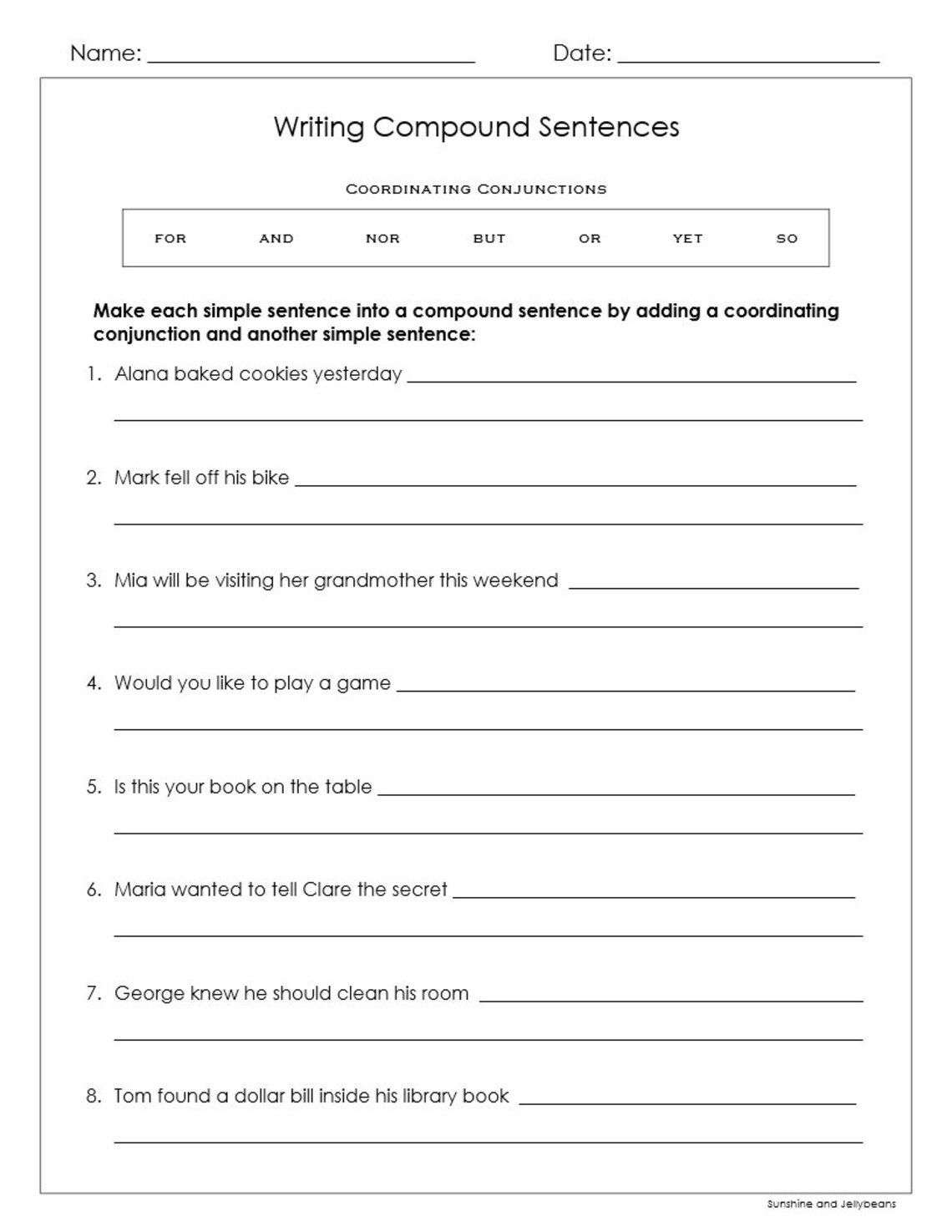 Coordinating Subordinating Conjunctions, FANBOYS - Parts of Speech ...