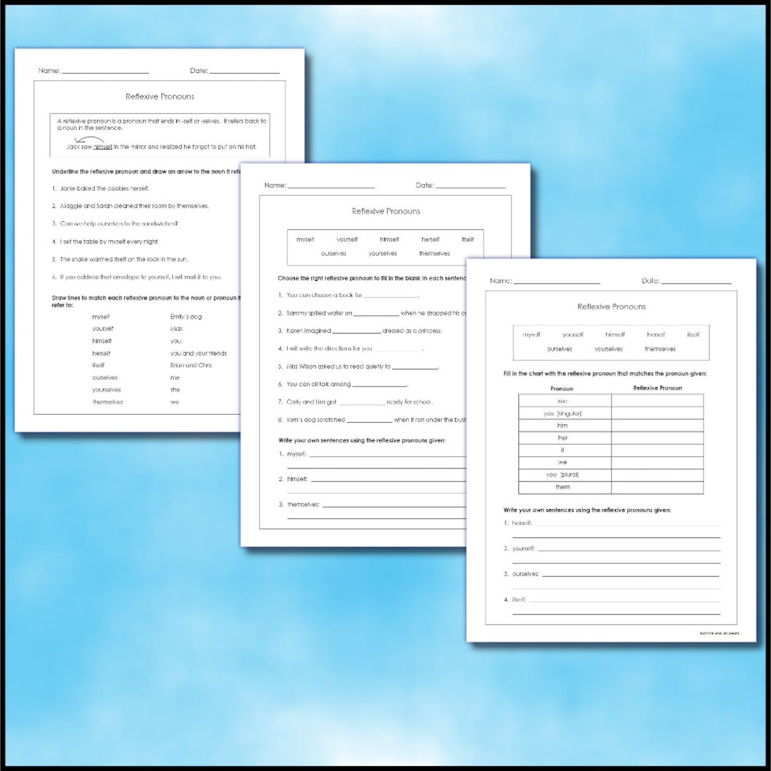 Reflexive Pronouns - Recognizing and Using Them in Writing - 3 ...
