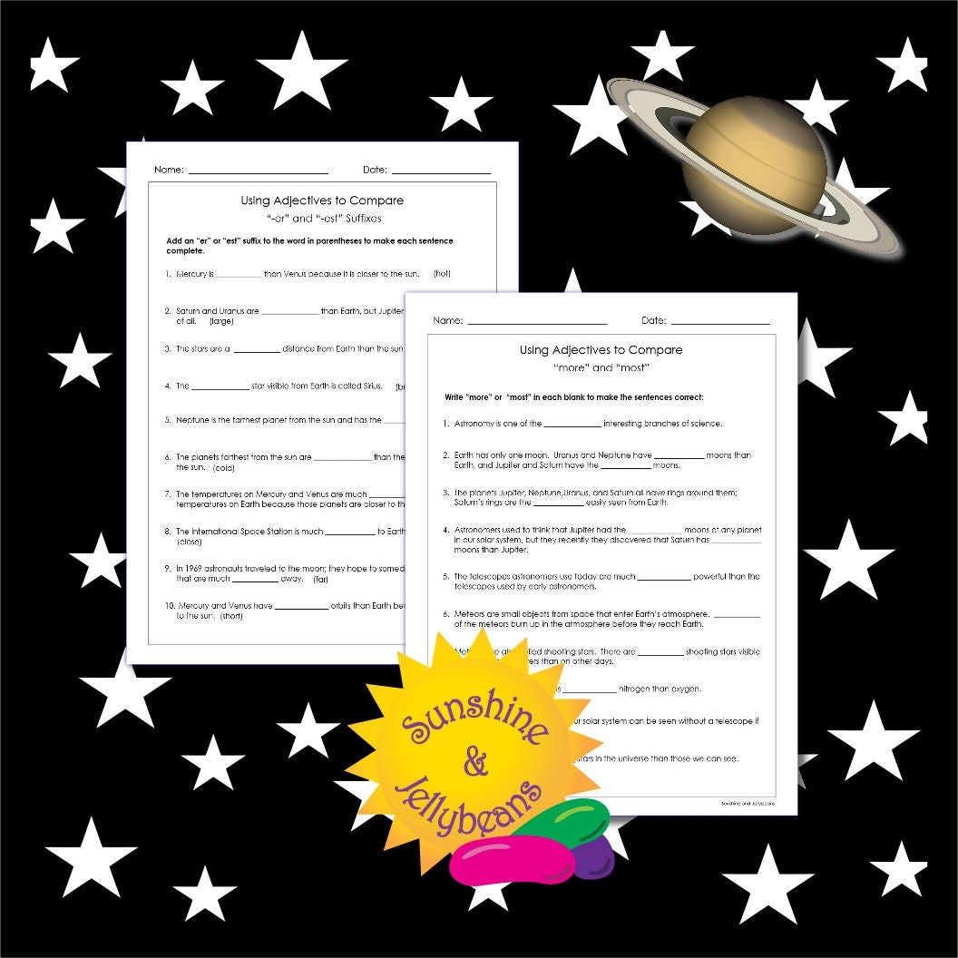 Comparative and Superlative BUNDLE : -er, -est, More, Most - Grades 3-4 ...