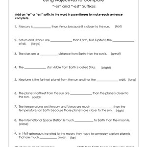 Comparative and Superlative BUNDLE : -er, -est, More, Most - Grades 3-4 ...
