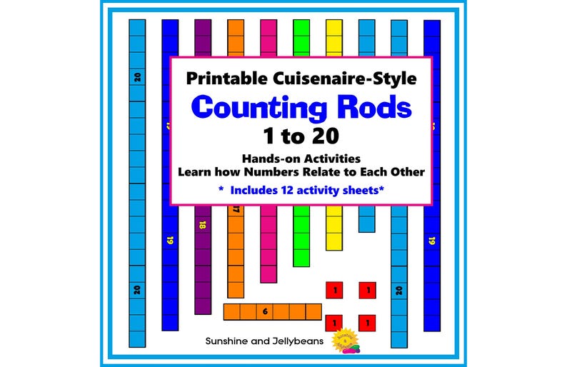 Counting Rods - Cuisenaire-style Manipulatives, Math Activity - Centers ...