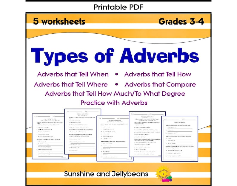 Types of Adverbs - Where When How - Parts of Speech, Writing Skills ...