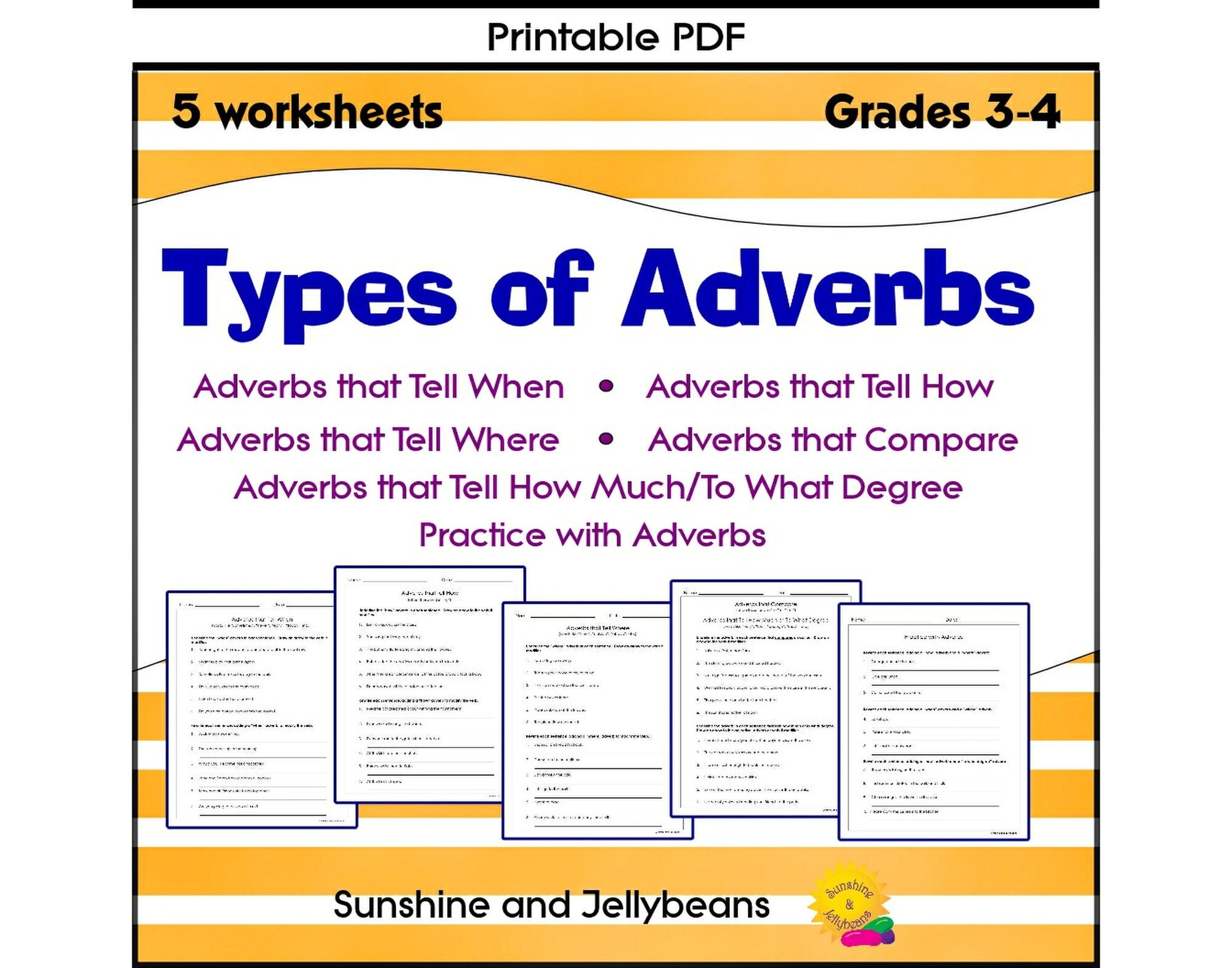 Types of Adverbs - Where When How - Parts of Speech, Writing Skills ...