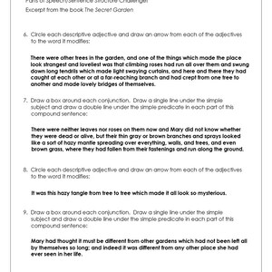 Grammar Challenge! - Parts of Speech and Sentence Structure - Secret ...