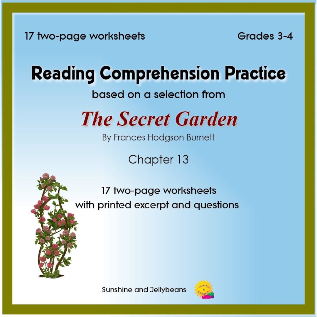 Reading Comprehension - "the Secret Garden" - Chapter 13 - Grades 3-4 ...