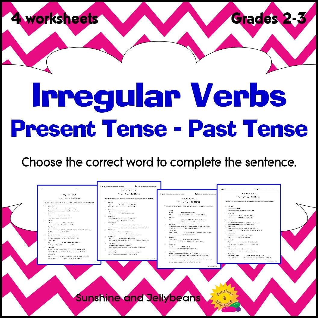 Verbs & Verb Tenses - Grade 3 BUNDLE - 17 Worksheets - Great Practice ...