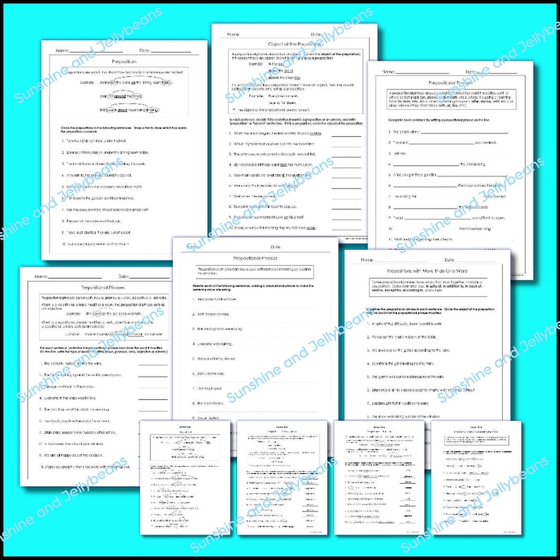 Prepositions and Prepositional Phrases Grades 4-6 - Parts of Speech ...