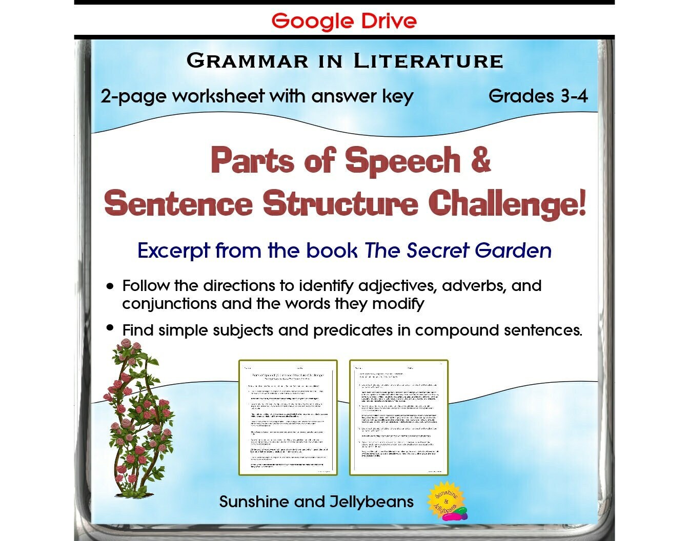 Grammar Challenge! - Parts of Speech and Sentence Structure - Secret ...