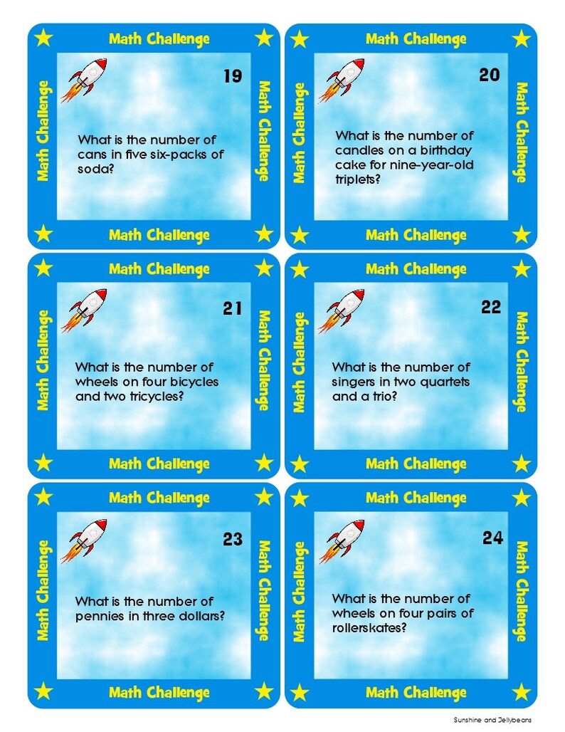 30 Task Cards - Math Logic & Critical Thinking Skills - Challenge ...