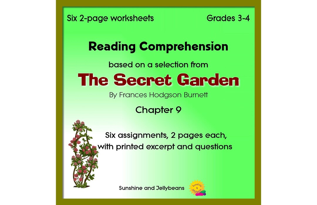 Reading Comprehension - "the Secret Garden" Excerpts - 6 Worksheets ...
