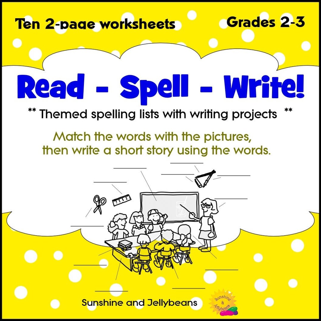 Read-spell-write! - Themed Spelling Lists and Writing Activity - Grades ...