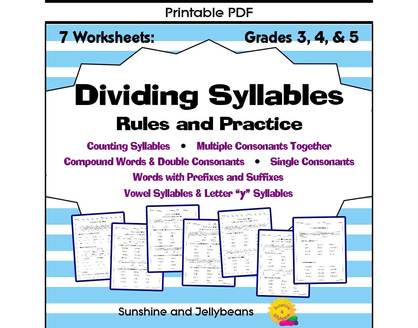 Syllables Dividing Rules and Practice - Grammar Spelling Reading ...