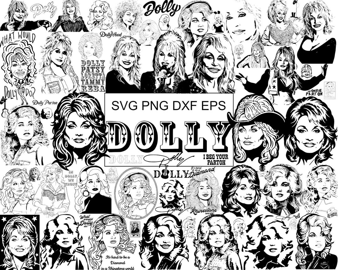 67 SVG Dolly Parton Mega Bundle | Country Music Icon, Western Style ...