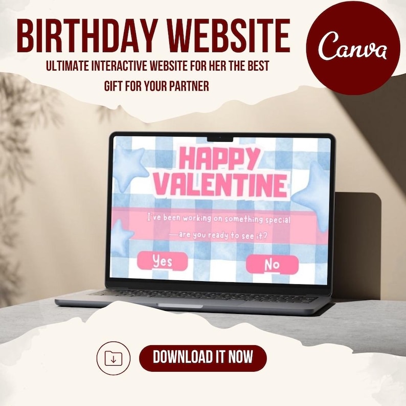 Interactive Valentine's Day Website | Canva Template | Digital Gift for ...
