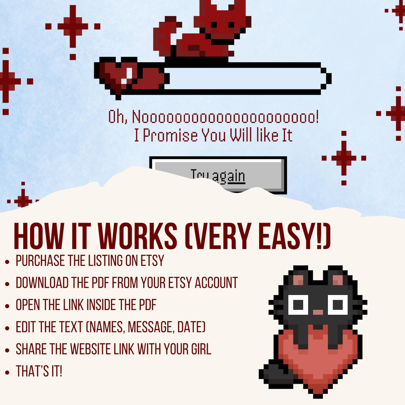 Interactive Customizable Digital Love Website Virtual Gift for ...