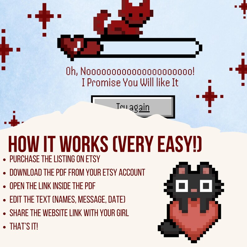 Interactive Customizable Digital Love Website Virtual Gift for ...