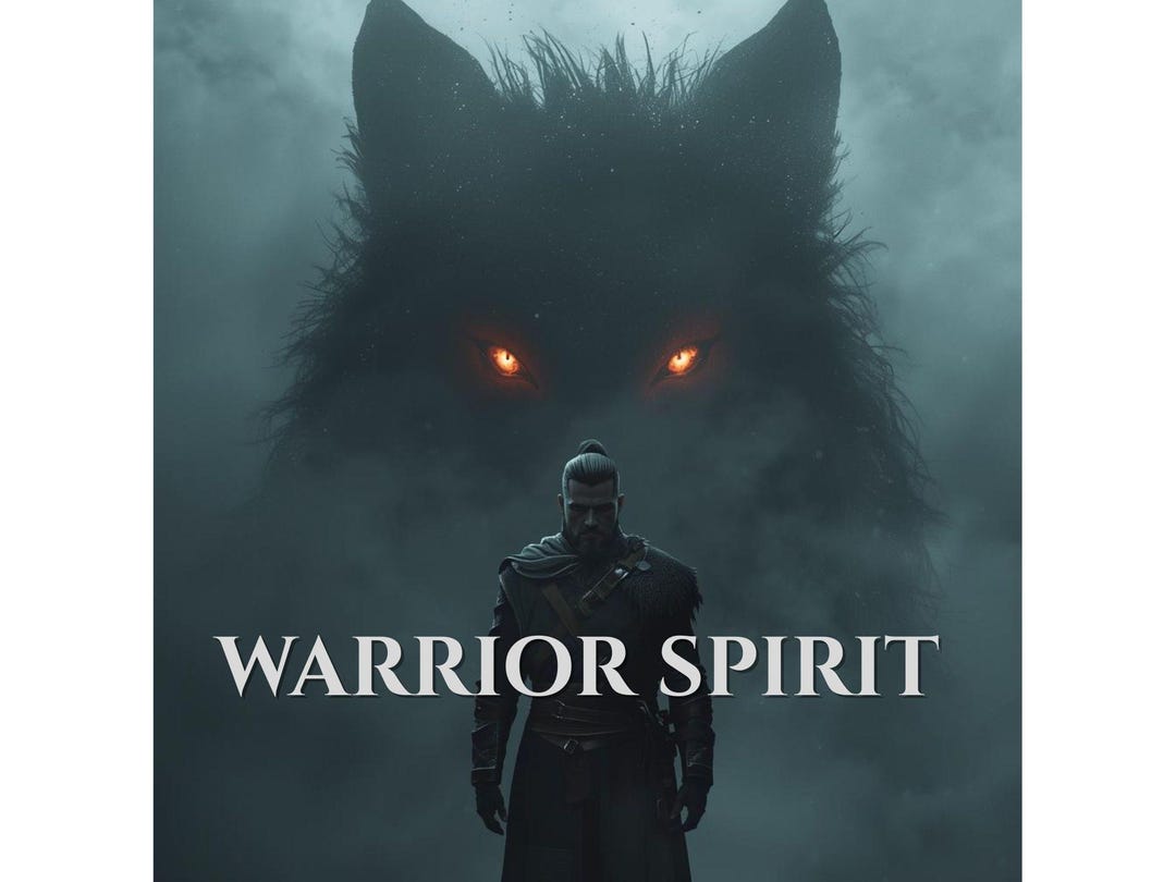 Stoic Wolf Spirit Wall Art | Warrior & Wolf Symbolism | Dark Masculine ...