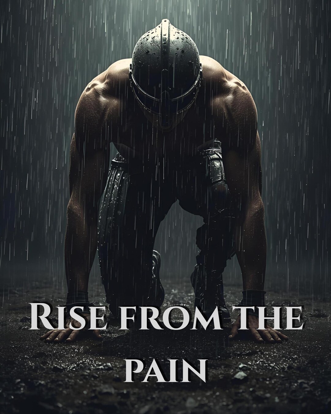 Gladiator Wall Art – Rise From the Pain | Warrior Strength Poster - Etsy
