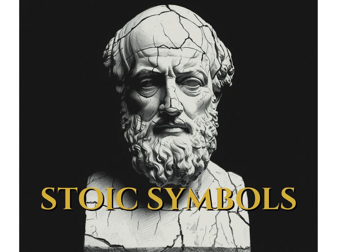 Stoic Symbol Wall Art – Stoic Mind | Philosophy Sketch Art | Minimalist ...