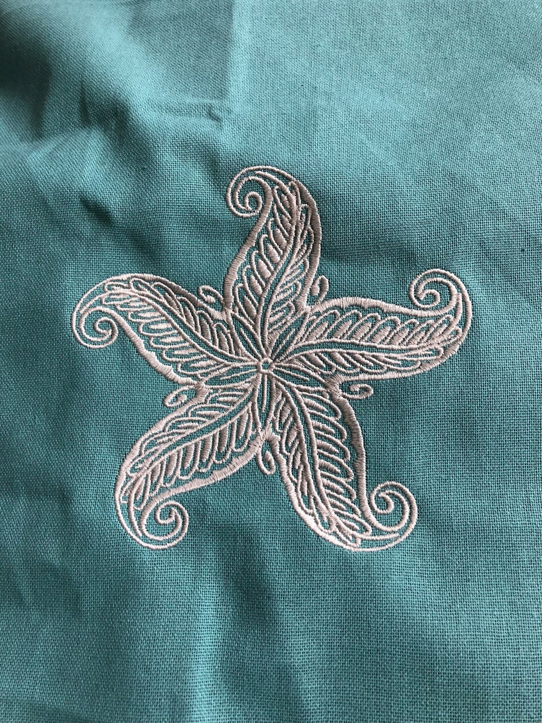 Nouveau thé Serviette de cuisine brodée Mehndi STARFISH - Etsy France
