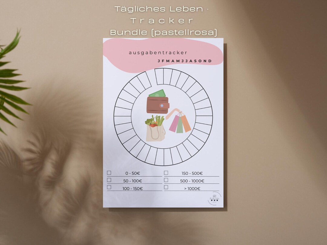 Everyday Tracker Bundle Pastel Pink | 5 Trackers | Routines ...