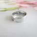Hidden Message Ring Handstamped Aluminium 6mm Cuff Ring - Etsy UK